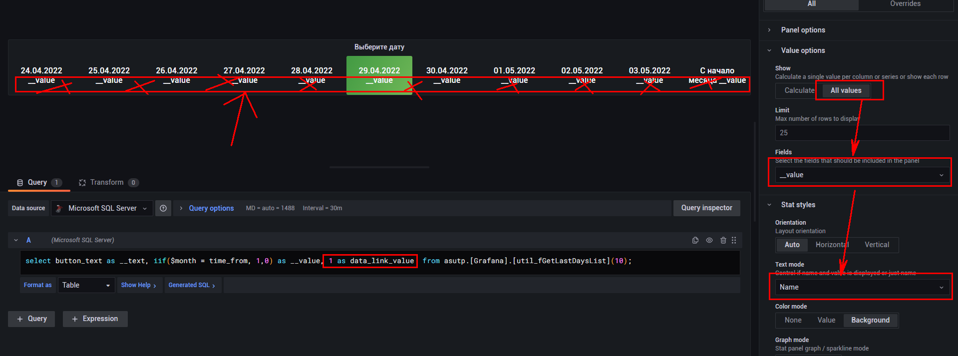 Stat Panel Text Mode Name Only But I See Exta Text On Panel · Issue 48516 · Grafana