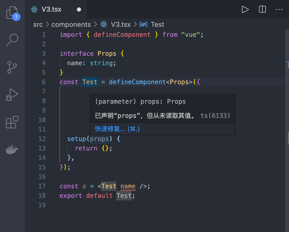 defineComponent 返回的组件类型与v3不一致 · Issue #598 · vuejs/composition-api · GitHub