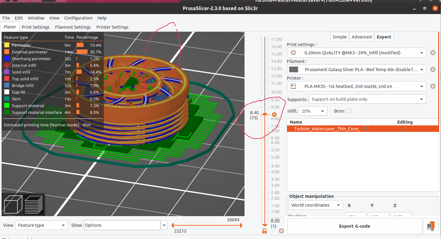 Enforce support for the first n layers : Supports goes past layers ...