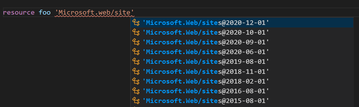 Bicep Autocomplete and Microsoft Docs disagree on available API Versions · Issue #2415 · Azure ...