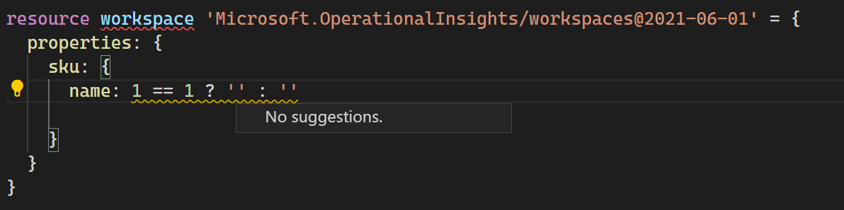 Improve Auto Completions Within Conditional Expression Values · Issue 5932 · Azurebicep · Github