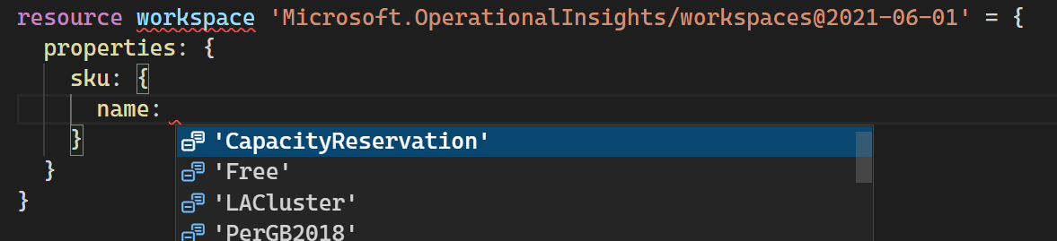 Improve Auto Completions within conditional expression values · Issue #5932 · Azure/bicep · GitHub