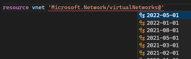 Api Version Auto Complete Not Shown On Incomplete Resource Type · Issue 8984 · Azurebicep · Github
