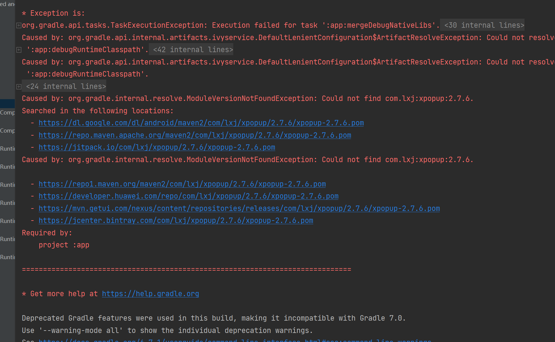 版本库依赖不下来 · Issue #924 · junixapp/XPopup · GitHub