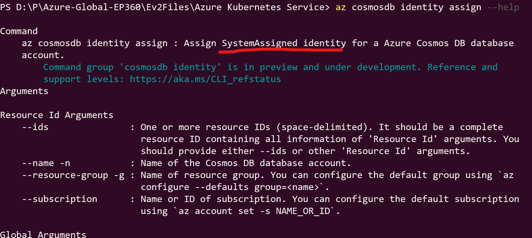 az cosmosdb identity assign fails for user assigned identity · Issue #19776 · Azure/azure-cli ...