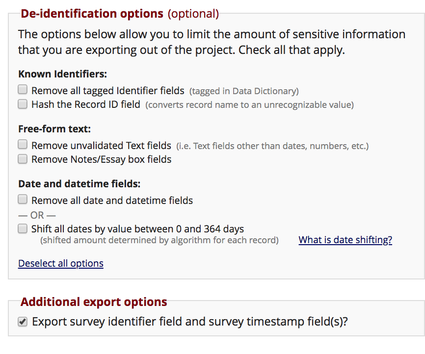 Exportrecords Hash Identifiers And Date Shift Options · Issue 94 · Redcap Toolspycap · Github 