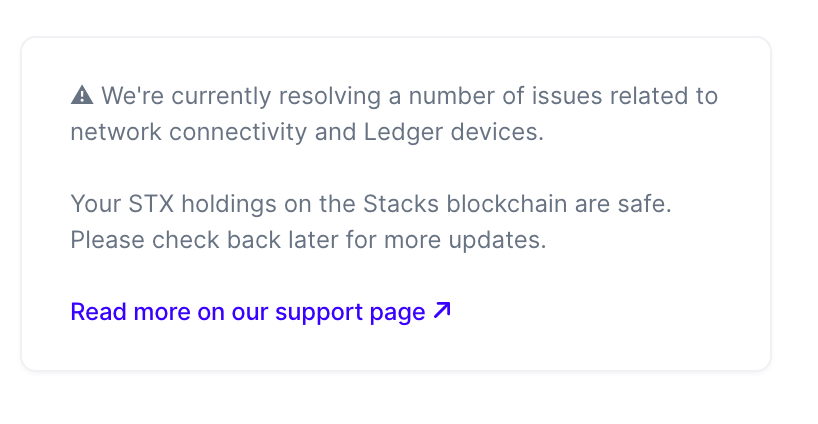 Update copy for status page link · Issue #535 · leather-io/desktop · GitHub