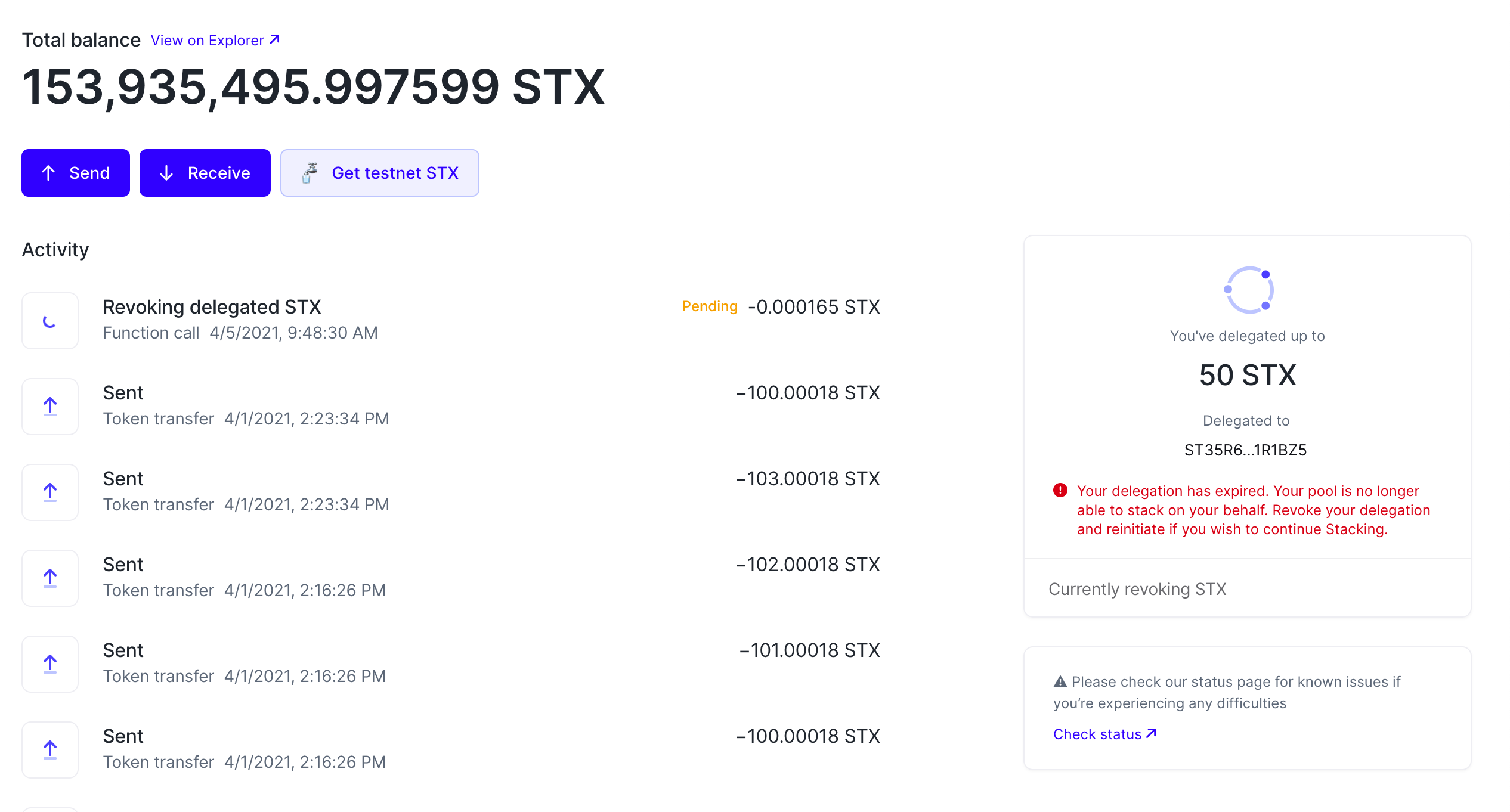 Improve pending Stacking delegation revocation state · Issue #735 · leather-io/desktop · GitHub