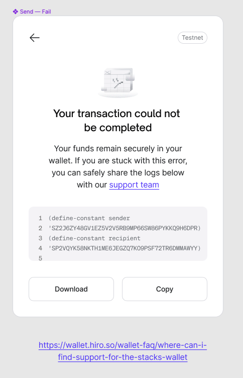 Improve error modal for BTC sends · Issue #3144 · leather-io/extension · GitHub