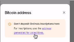 Add Ordinal address option to "receive" asset screen and or change copy · Issue #3229 · leather ...