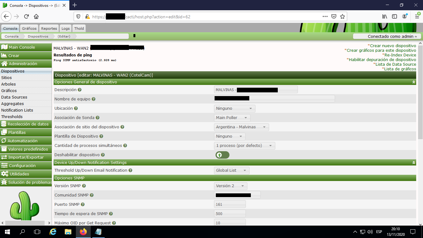 ICMP device status does not change · Issue #3921 · Cacti/cacti · GitHub
