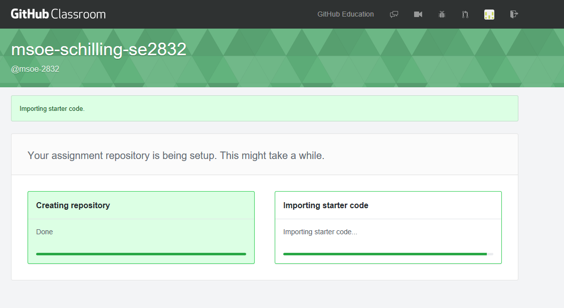 Importing Starter code is hanging · Issue #1795 · github-education ...