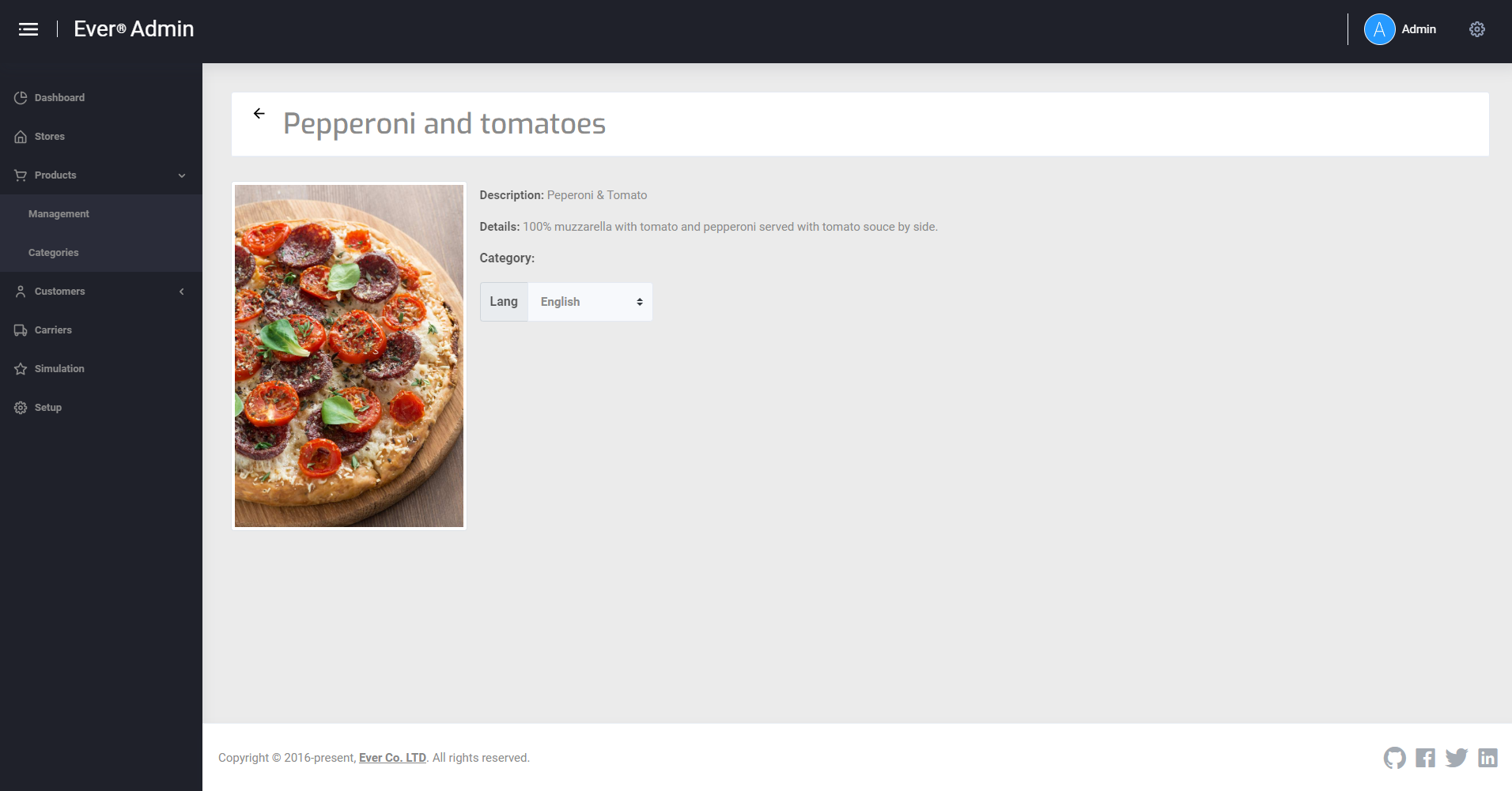 Feature: Admin UI -> Stores -> Select Store -> Products -> Select Product - there is no back ...