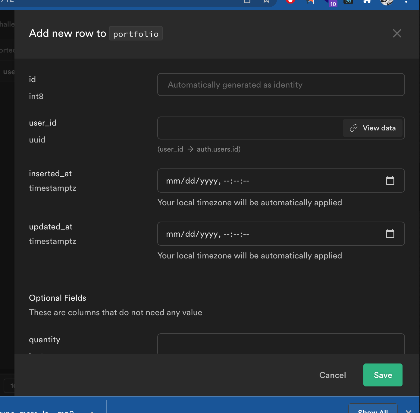 ui for adding row to any table · Issue #7153 · supabase/supabase · GitHub
