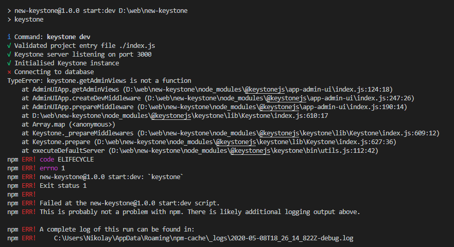 Adminuiapp 6 0 0 Error On Initializing · Issue 2928 · Keystonejs Keystone · Github