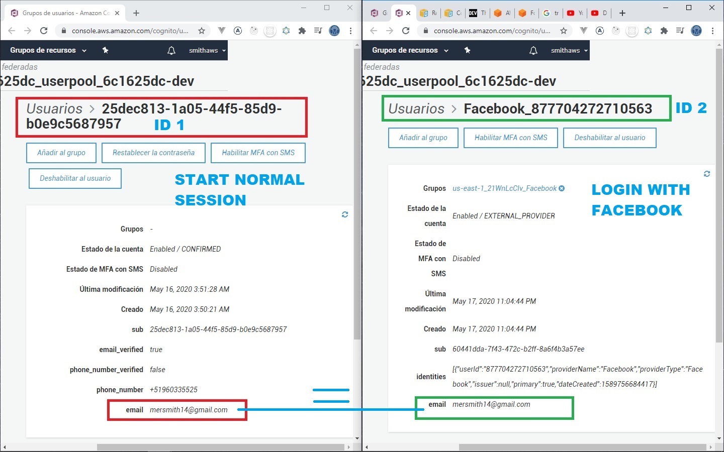 Because there are two different users when logging in with facebook · Issue #6281 · aws-amplify ...