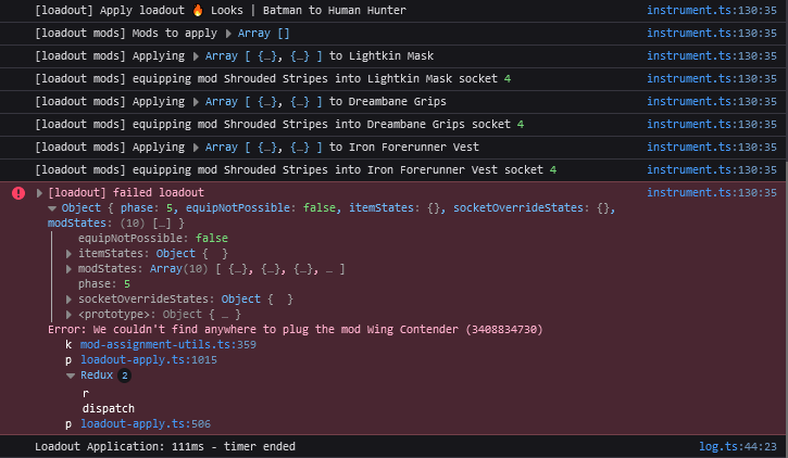 Exotics cause legendary fashion only loadouts to fail at the exotic. · Issue #7704 ...