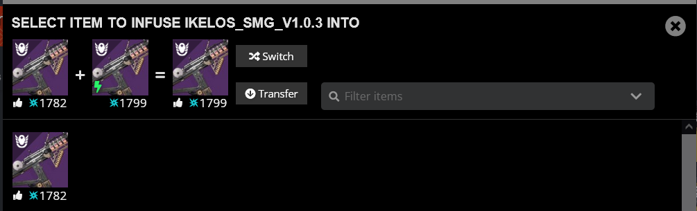 Infusion Pair search filter · Issue #9213 · DestinyItemManager/DIM · GitHub