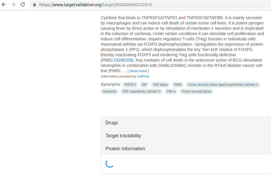 Target Profile Page Protein Information Tab Hangs · Issue 263 · Opentargetsissues · Github
