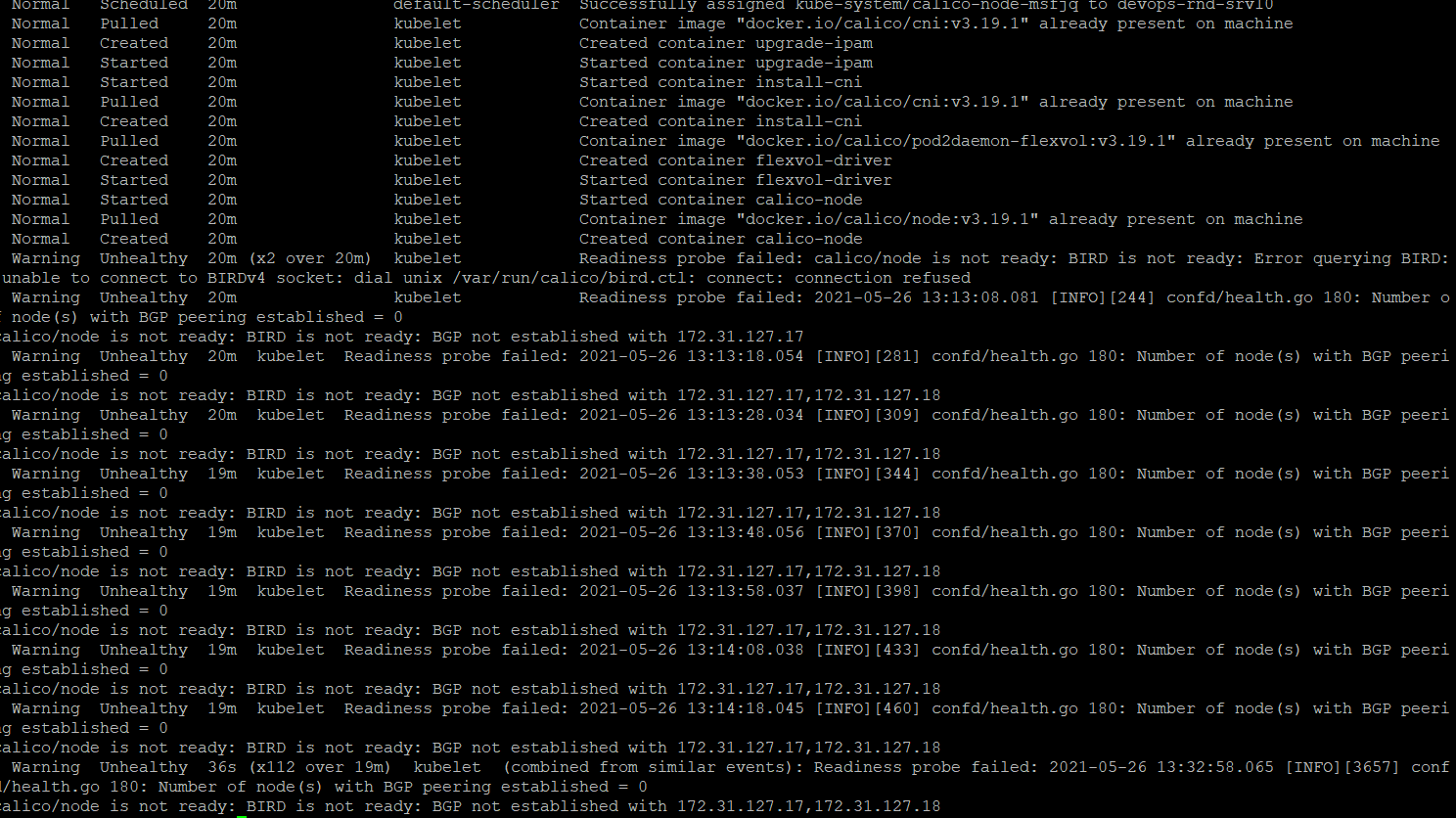 using calico network-- pods scheduled on different node cannot communicate with each other on ...
