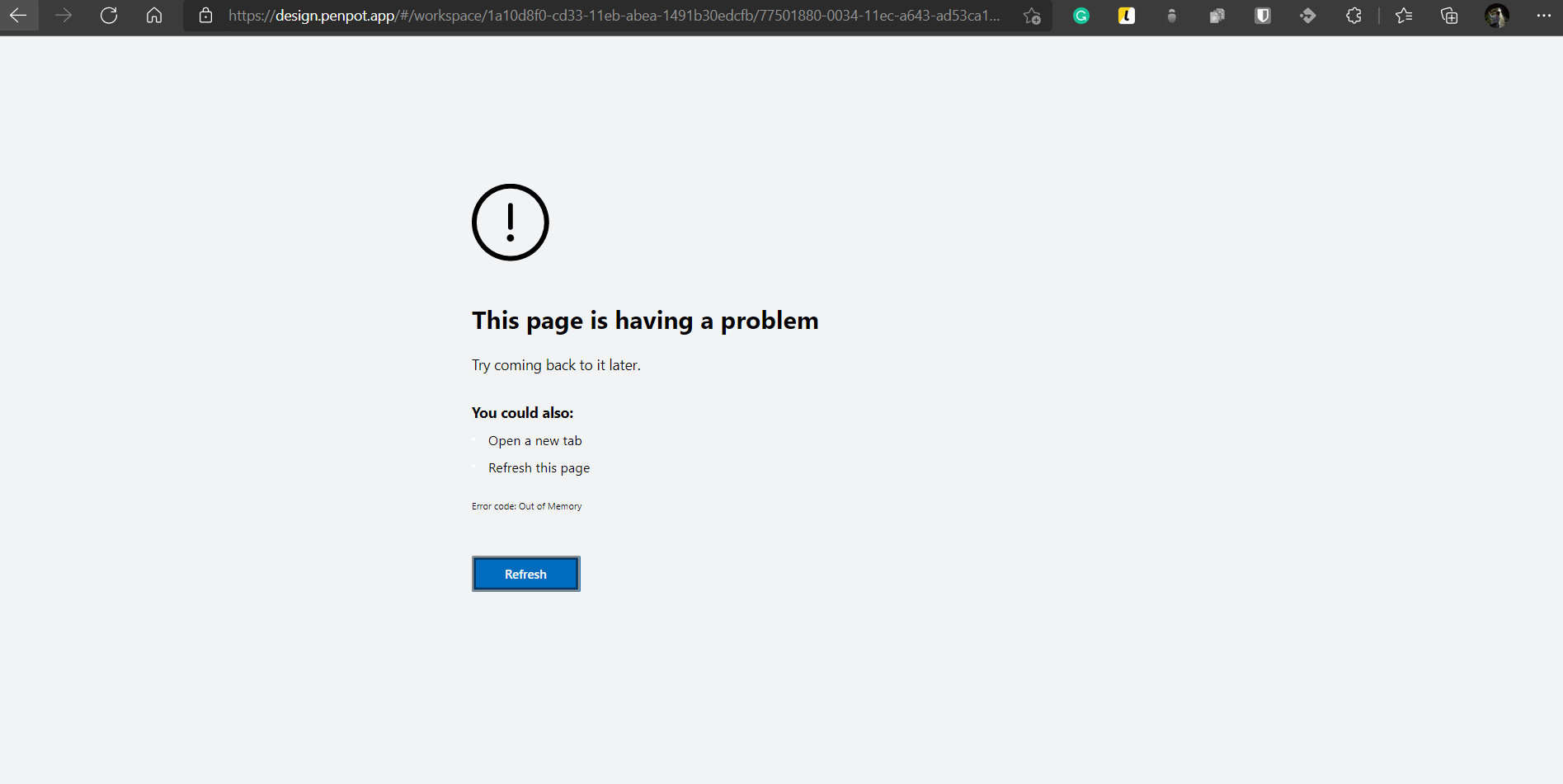Penpot Crashing and not saving progress · Issue #1391 · penpot/penpot · GitHub