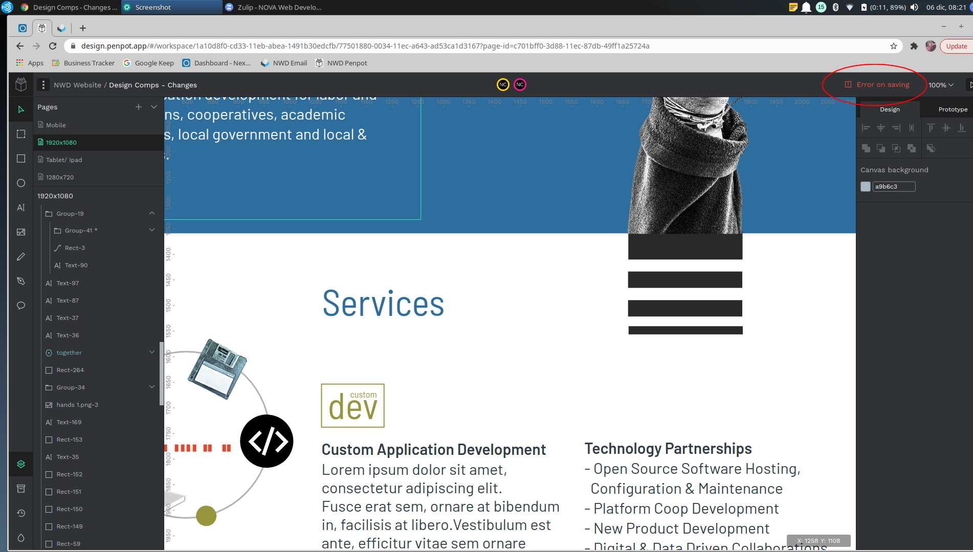 Penpot Crashing and not saving progress · Issue #1391 · penpot/penpot · GitHub