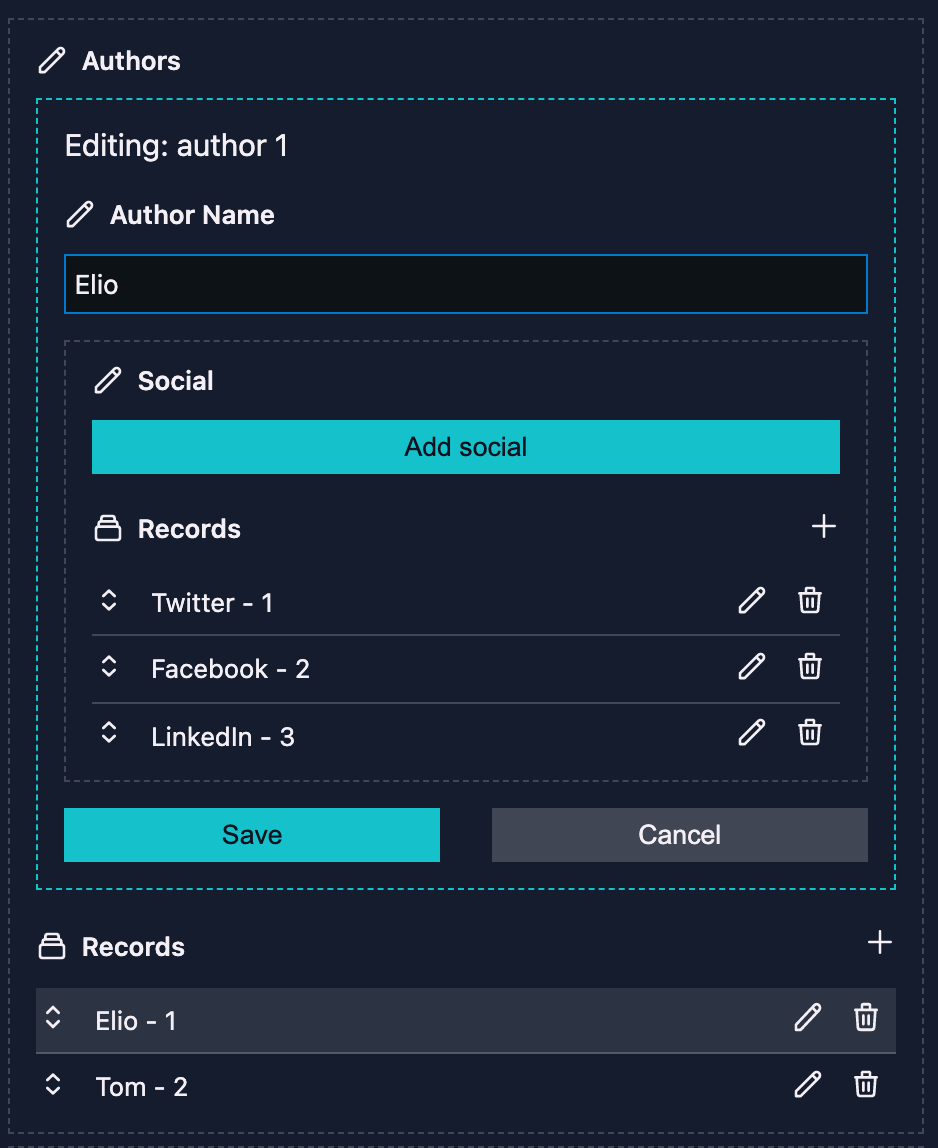 Enhancement: New field type for 'list' or array of sub-collections. · Issue #176 · estruyf ...