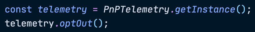 Telemetry: Provide a way to opt-out for PnP Telemetry · Issue #222 · pnp/sp-dev-fx-property ...