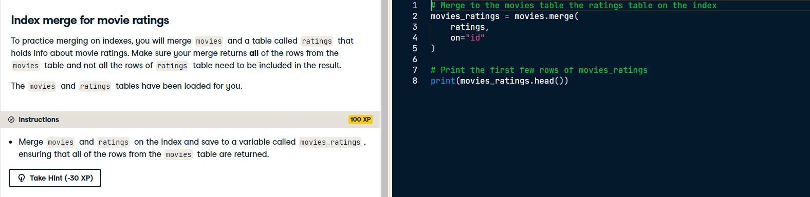 Index Merge · Issue 10 · Itsmesachee Datacamp Projects · Github