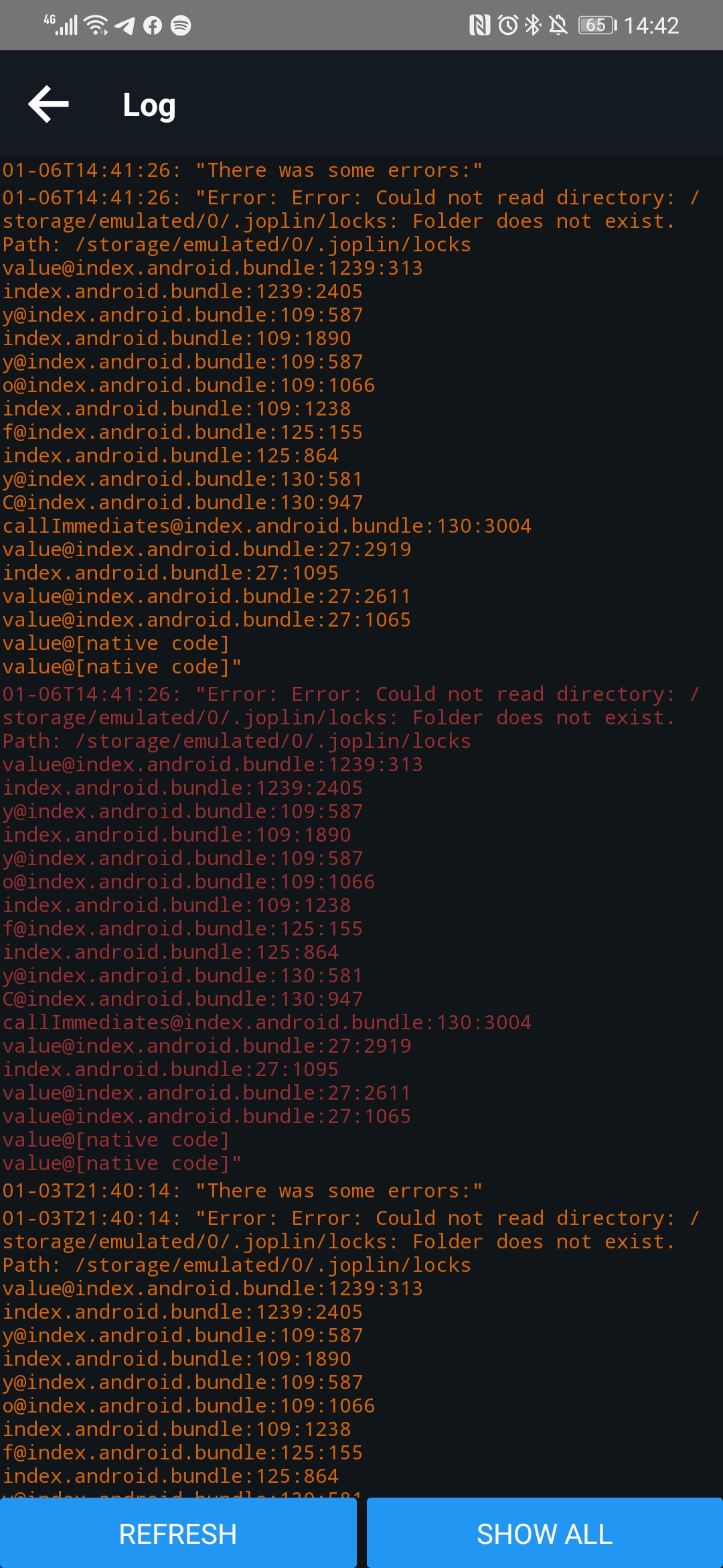 Sync with filesystem on Android doesn't work; produces "could not read directory" error · Issue ...
