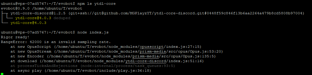 Bug: Not work music for YouTube · Issue #402 · eritislami/evobot · GitHub