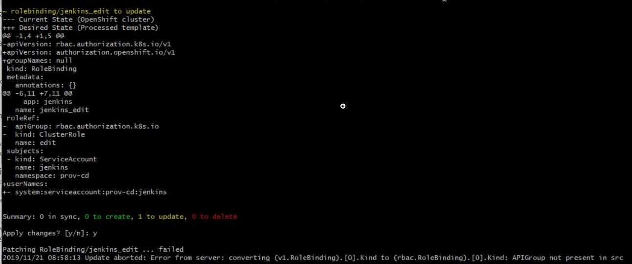Invalid Rolebindingyml · Issue 276 · Opendevstackods Provisioning