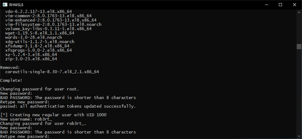 GitHub - mark-mngoma/RHWSL8: An RHEL 8 based WSL 2 distro with full ...