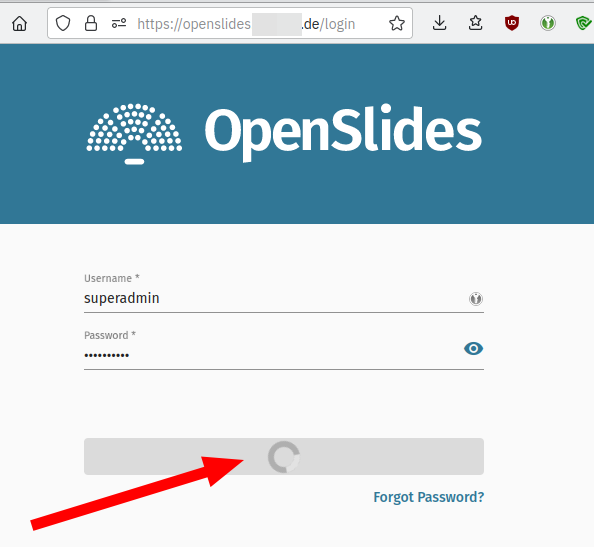 Initial logon with superadmin / superadmin not working · Issue #6536 · OpenSlides/OpenSlides ...