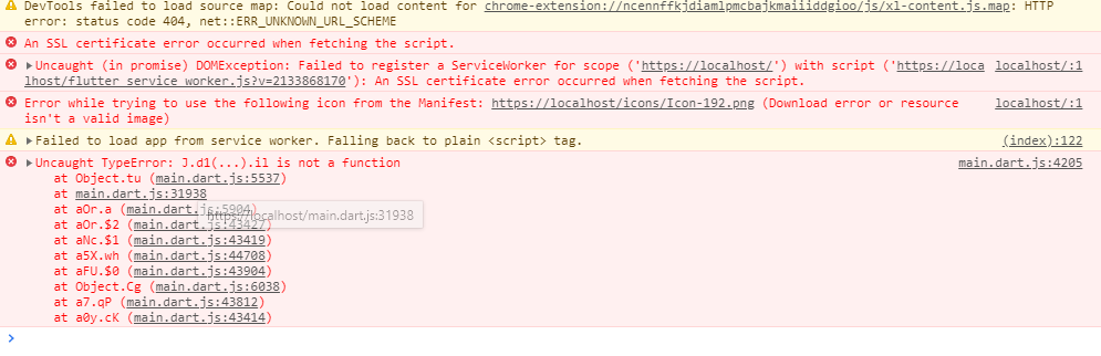 Flutter Web Ssl Error · Issue 84825 · Flutterflutter · Github