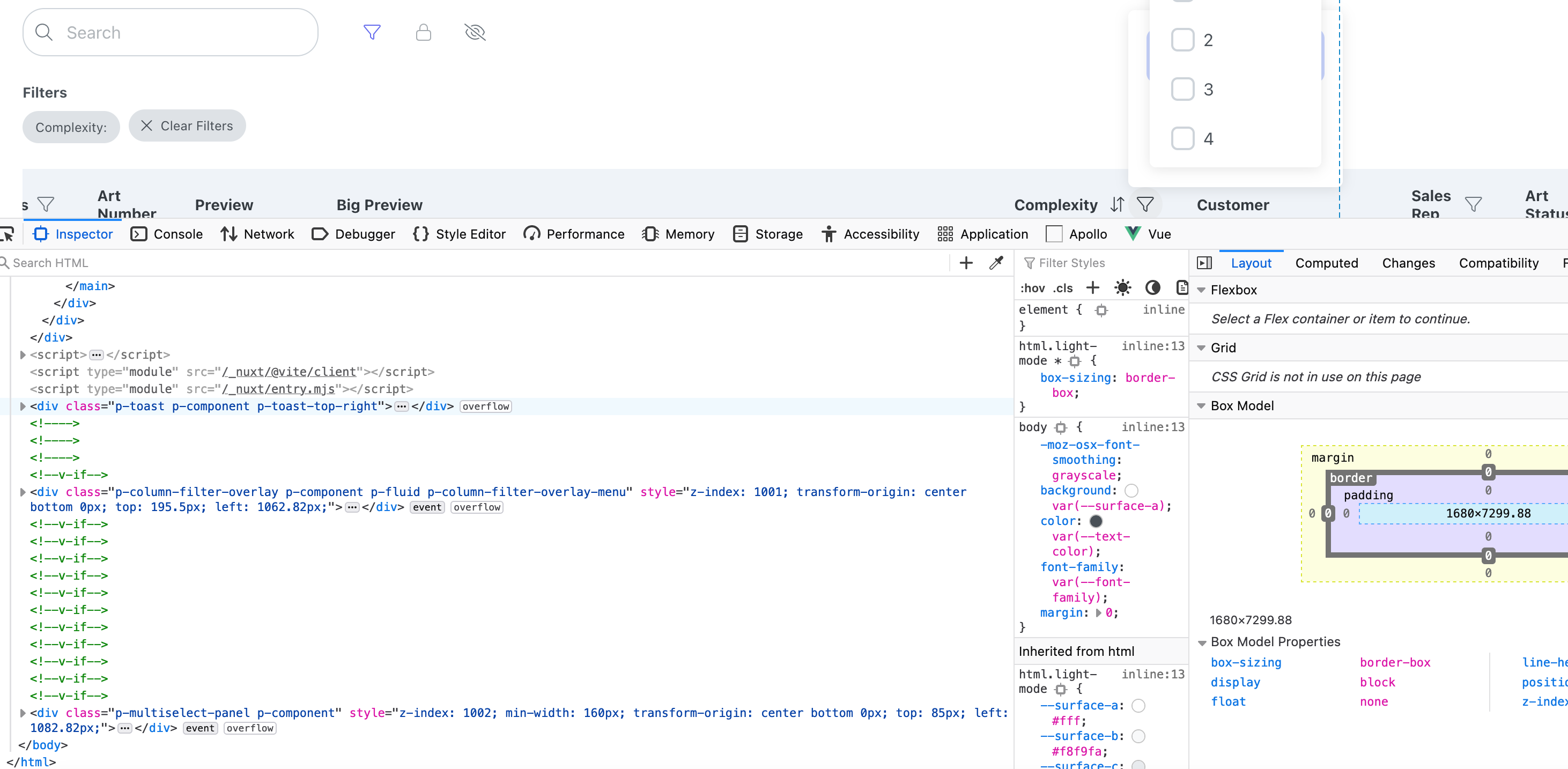 Multiselect doesn't work inside ColumnFilter due to overlay dissapears · Issue #2531 ...