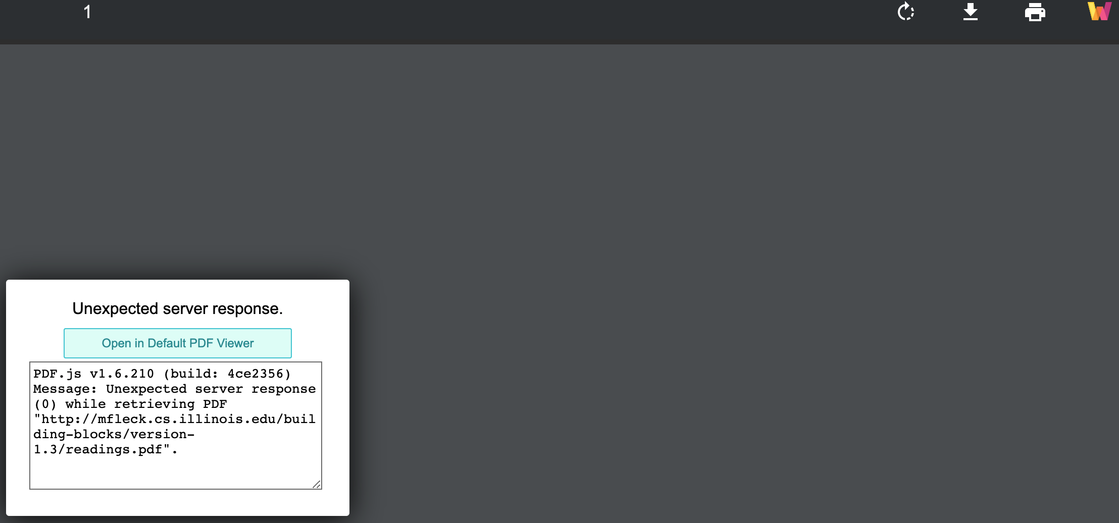 Unexpected Server Response While Retrieving PDF Issue 13182