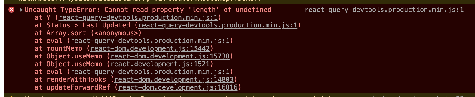 bug: Devtools errors out in Chrome Canary · Issue #79 · tannerlinsley/react-query-devtools · GitHub