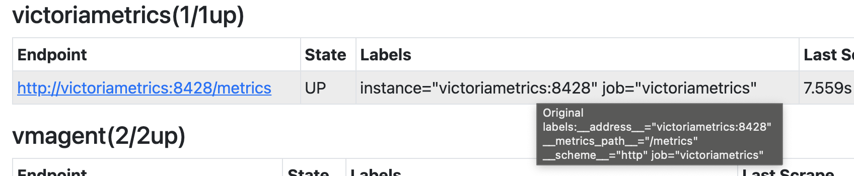 vmagent UI better way to display original labels · Issue #1698 · VictoriaMetrics/VictoriaMetrics ...