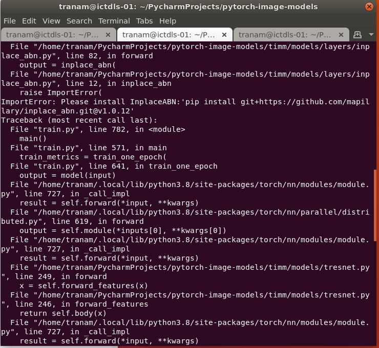[BUG] Inplace-ABN for Tresnet not found · Issue #563 · huggingface/pytorch-image-models · GitHub