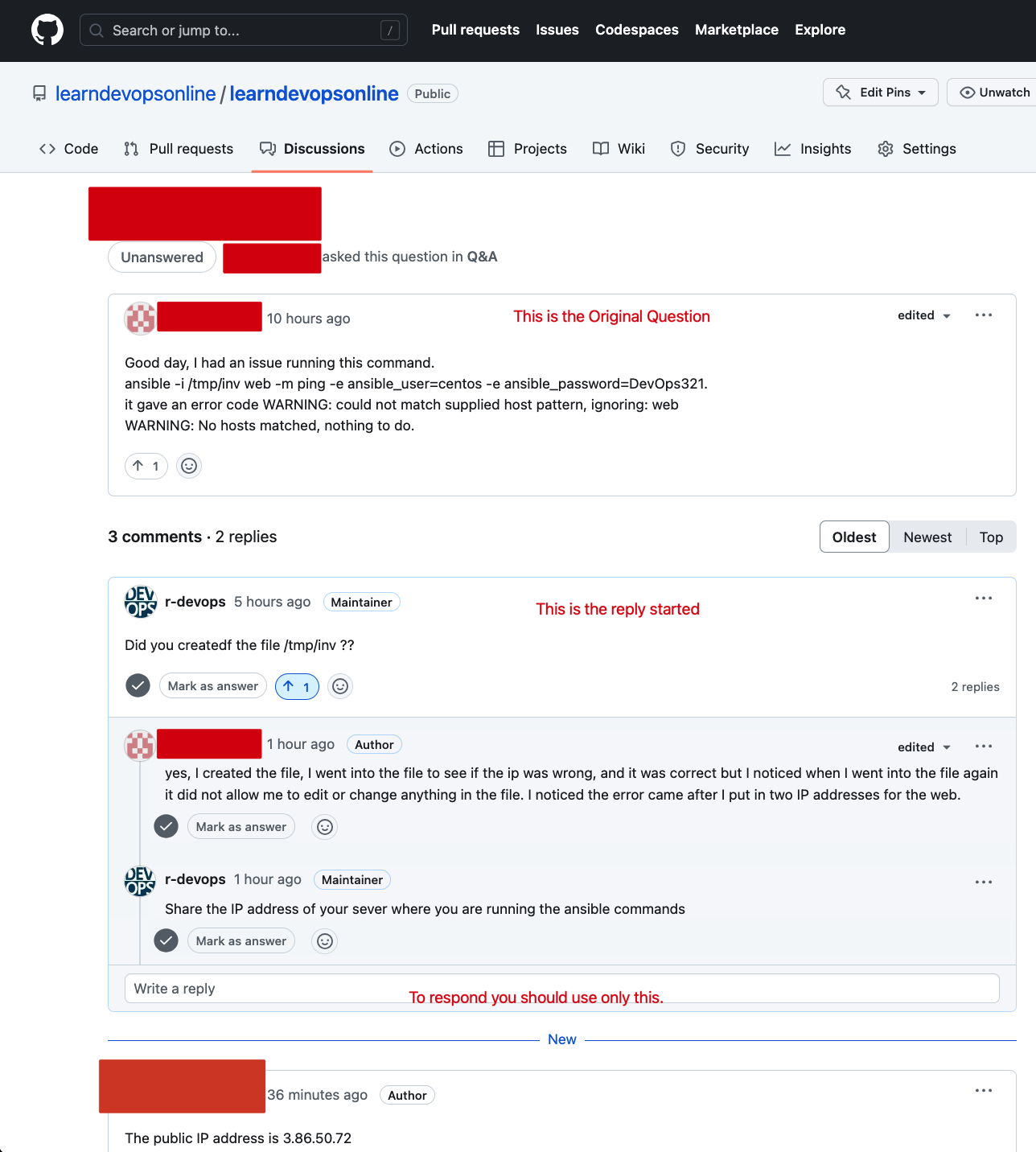 Single reply vs Multiple replies · learndevopsonline learndevopsonline · Discussion #1027 · GitHub