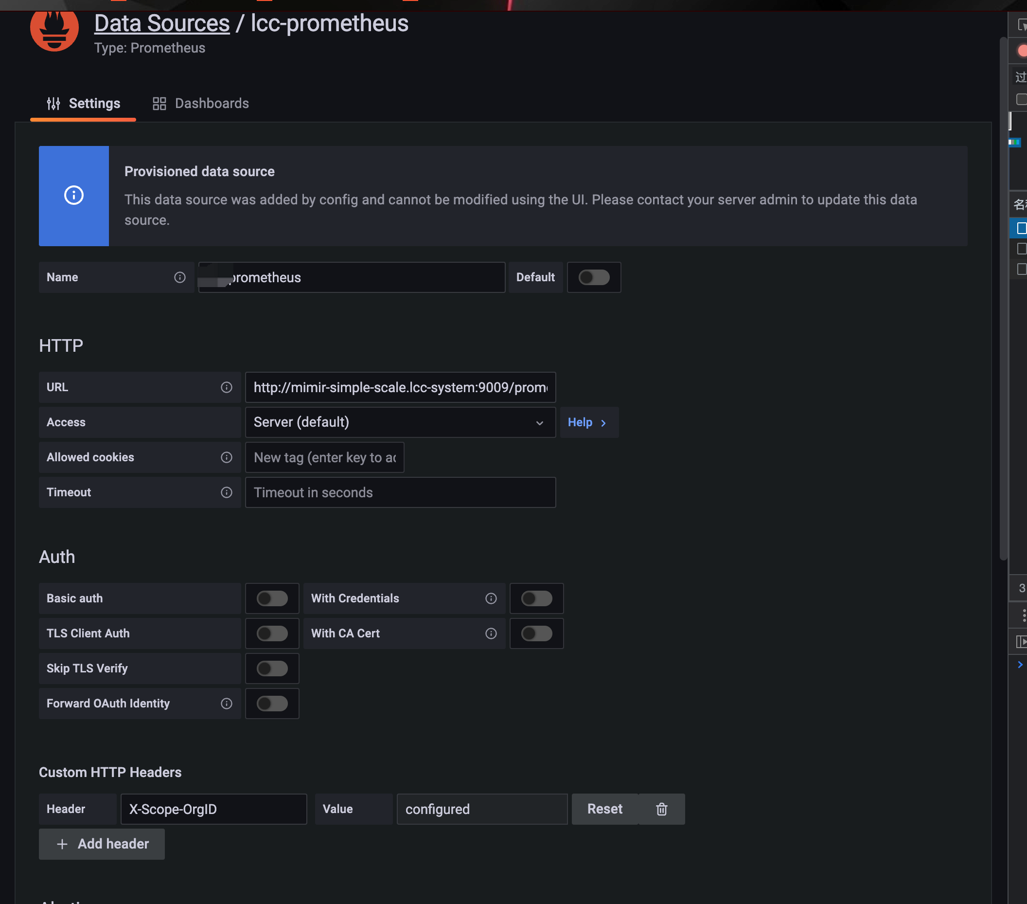 same datasoure url,but only one can receive metrics · Issue #55604 · grafana/grafana · GitHub
