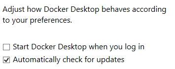 Disabling "Automatically start Docker Desktop when you log in" won't work · Issue #3128 · docker ...