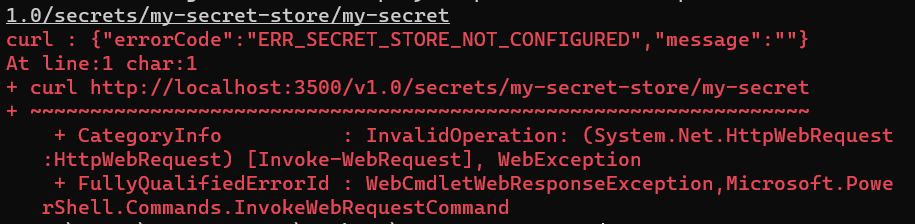 Problem With Displaying Secret Message · Issue 2806 · Daprdapr · Github 0708