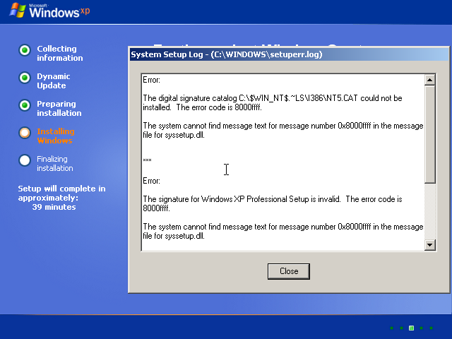 XP install fails during GUI stage · Issue #1353 · 86Box/86Box · GitHub