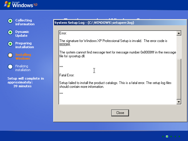XP install fails during GUI stage · Issue #1353 · 86Box/86Box · GitHub