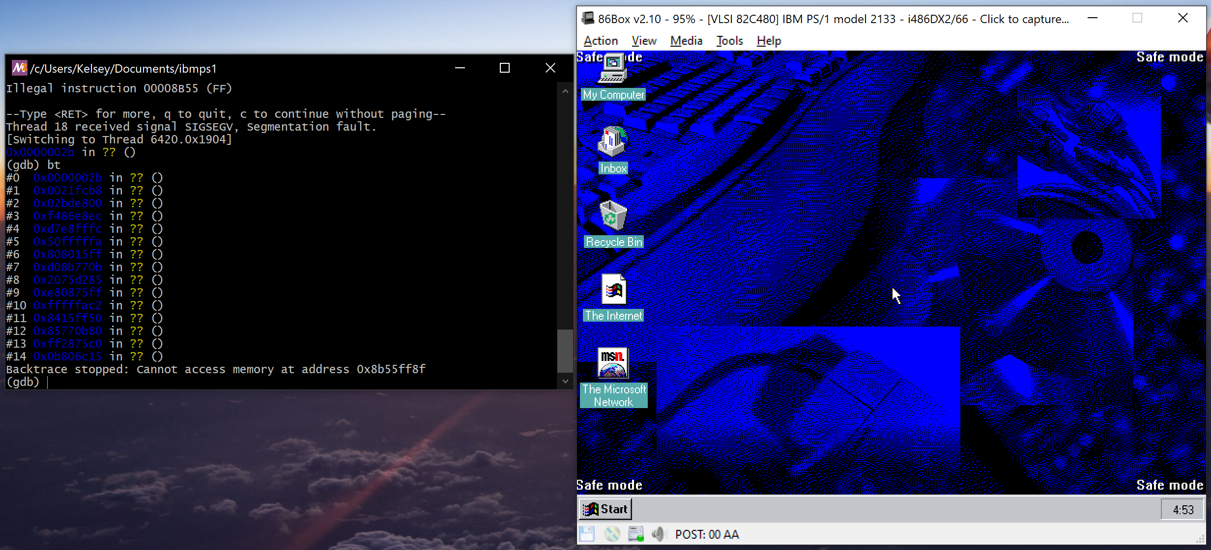 Windows 95 setup crashes on PS/1 2133 · Issue #885 · 86Box/86Box · GitHub