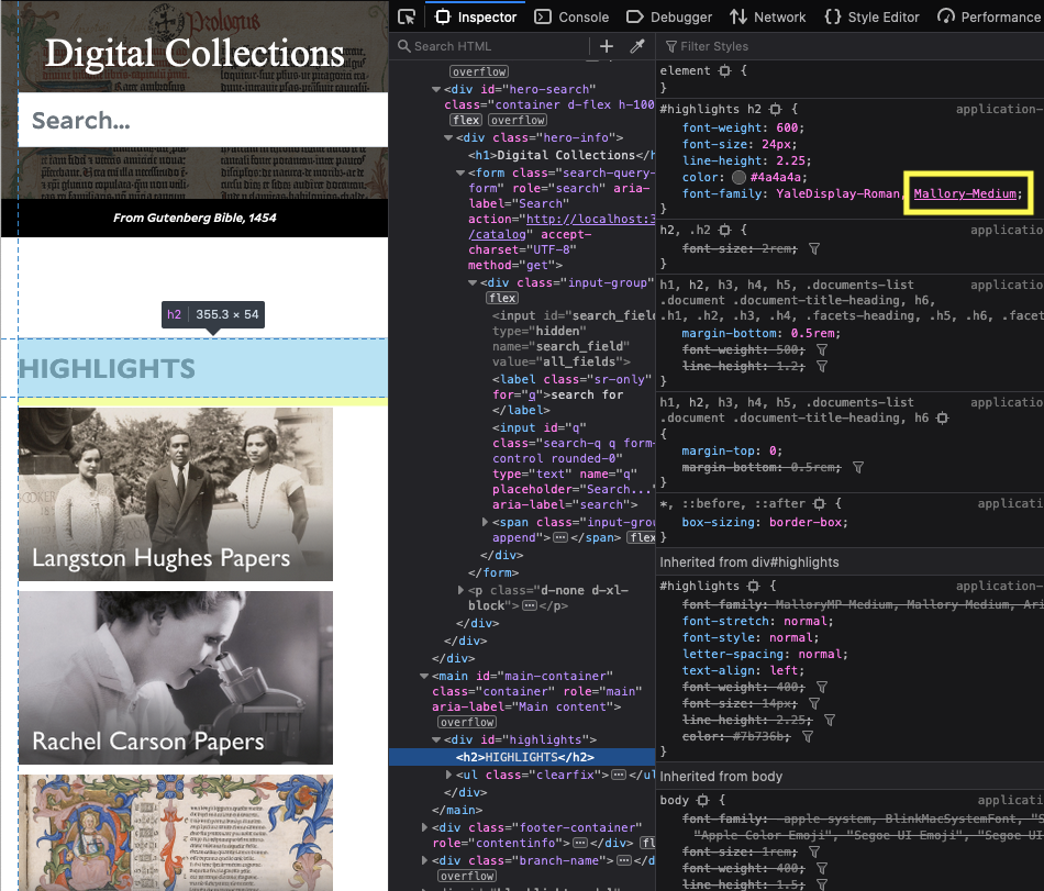 Update font faces for firefox and chrome · Issue #948 · yalelibrary/YUL-DC · GitHub