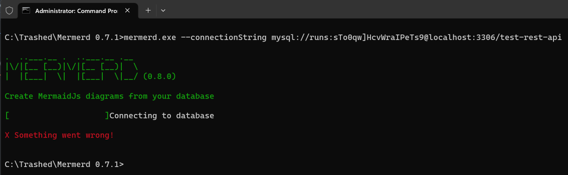 Unable to run under Windows 11 Pro · Issue #39 · KarnerTh/mermerd · GitHub