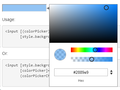 Setting the HEX value resets the alpha channel · Issue #134 · zefoy/ngx-color-picker · GitHub